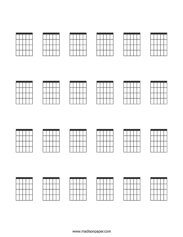 Guitar Chord Chart Template