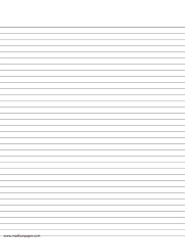 College Ruled Lined Paper Template Madison s Paper Templates