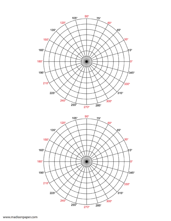 Polar Coordinate Graph Paper Madison s Paper Templates