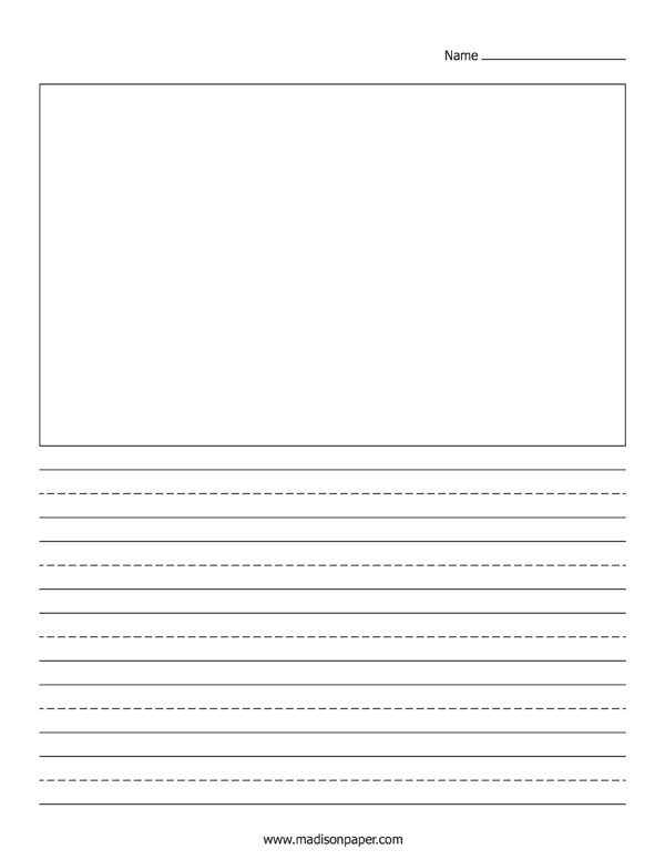 Writing Template With Picture Box